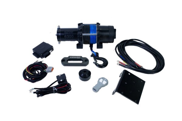 Viper V2 Sport 6000 Standard Spool Utv Winch 40ft Black Rope